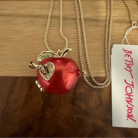Betsey Johnson | Jewelry | Authentic Betsey Johnson Back To School Red ...